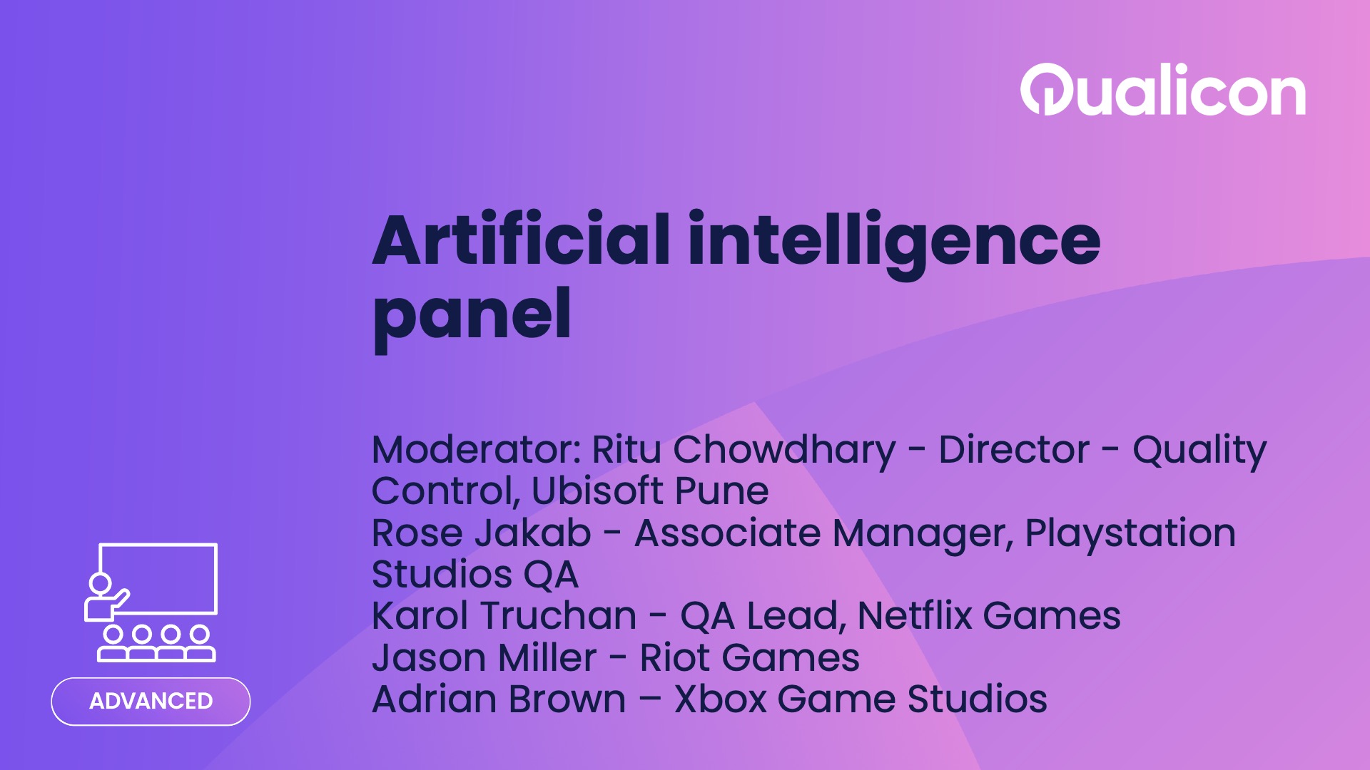 Artificial intelligence panel - Game Quality Membership