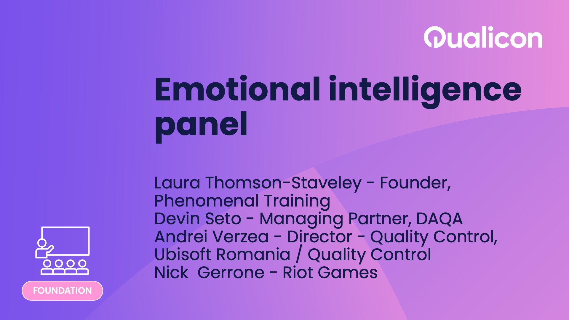 Emotional intelligence panel - Game Quality Membership